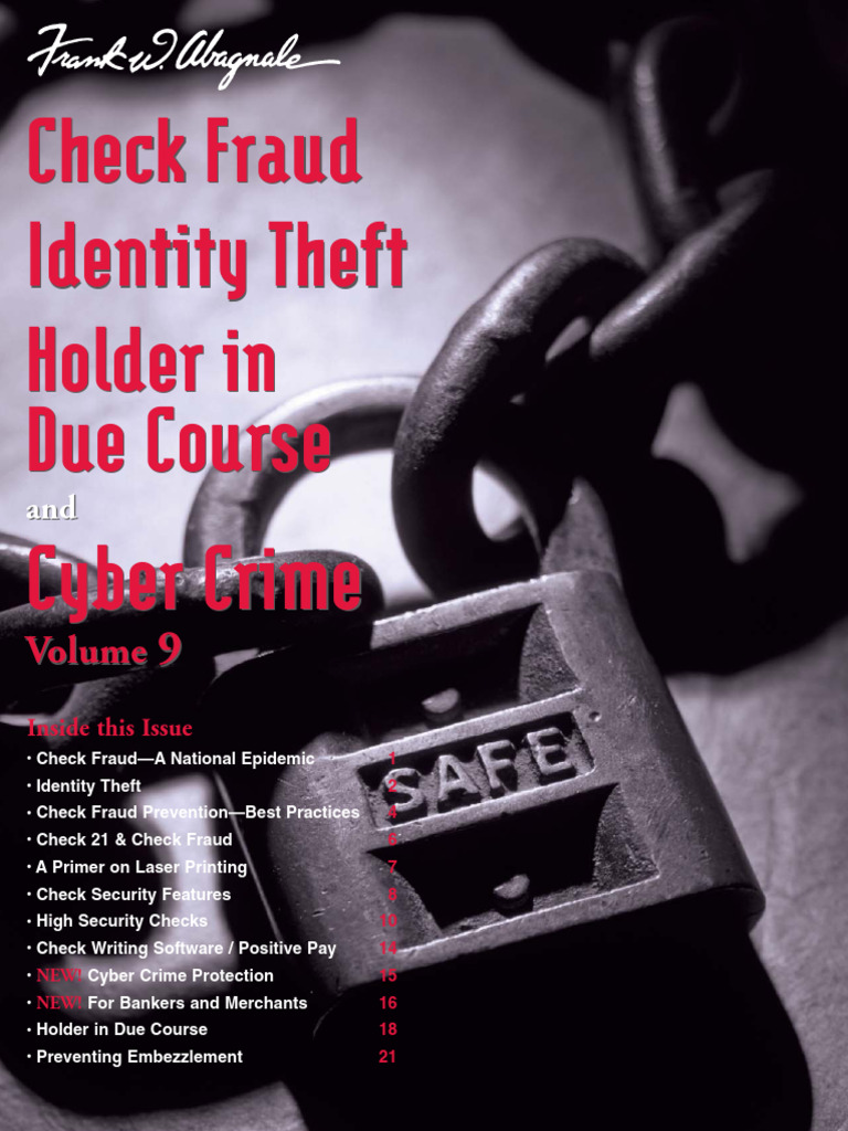 Abagnale Fraud Bulletin 09 | PDF | Cheque | Identity Theft