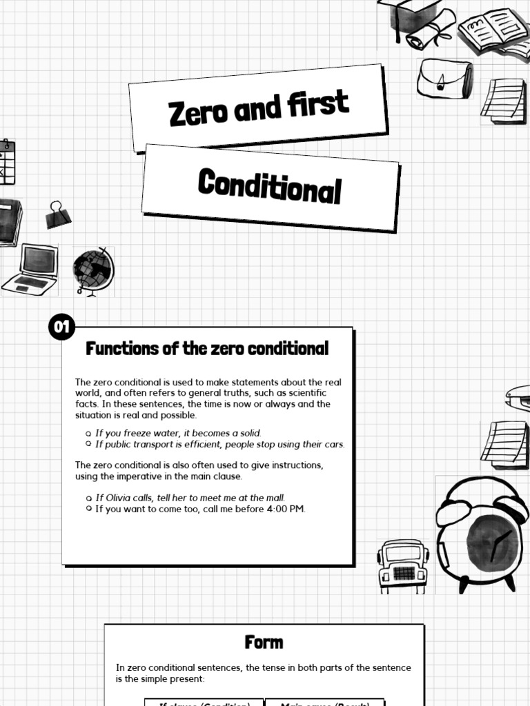 Zero and First Conditional PPT With Activities | PDF | Sentence (Linguistics) | Semantic Units