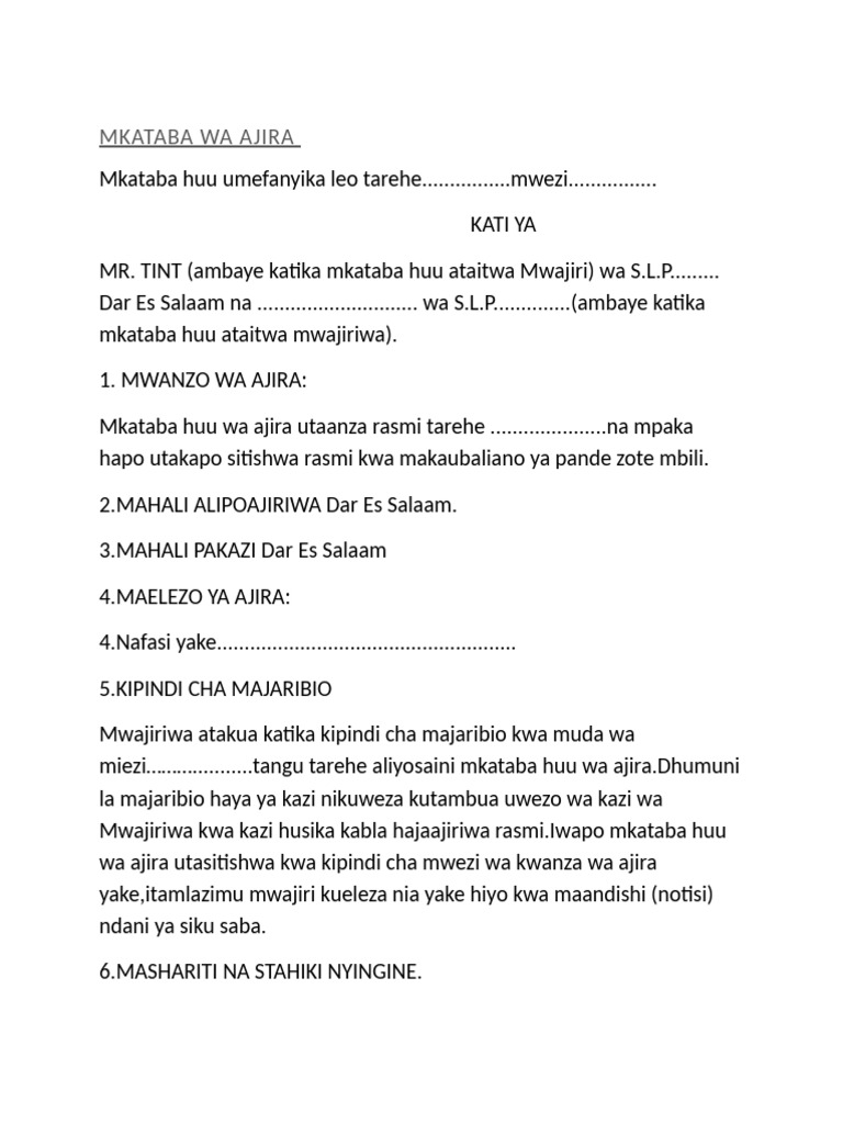MR - Tint Contract | PDF