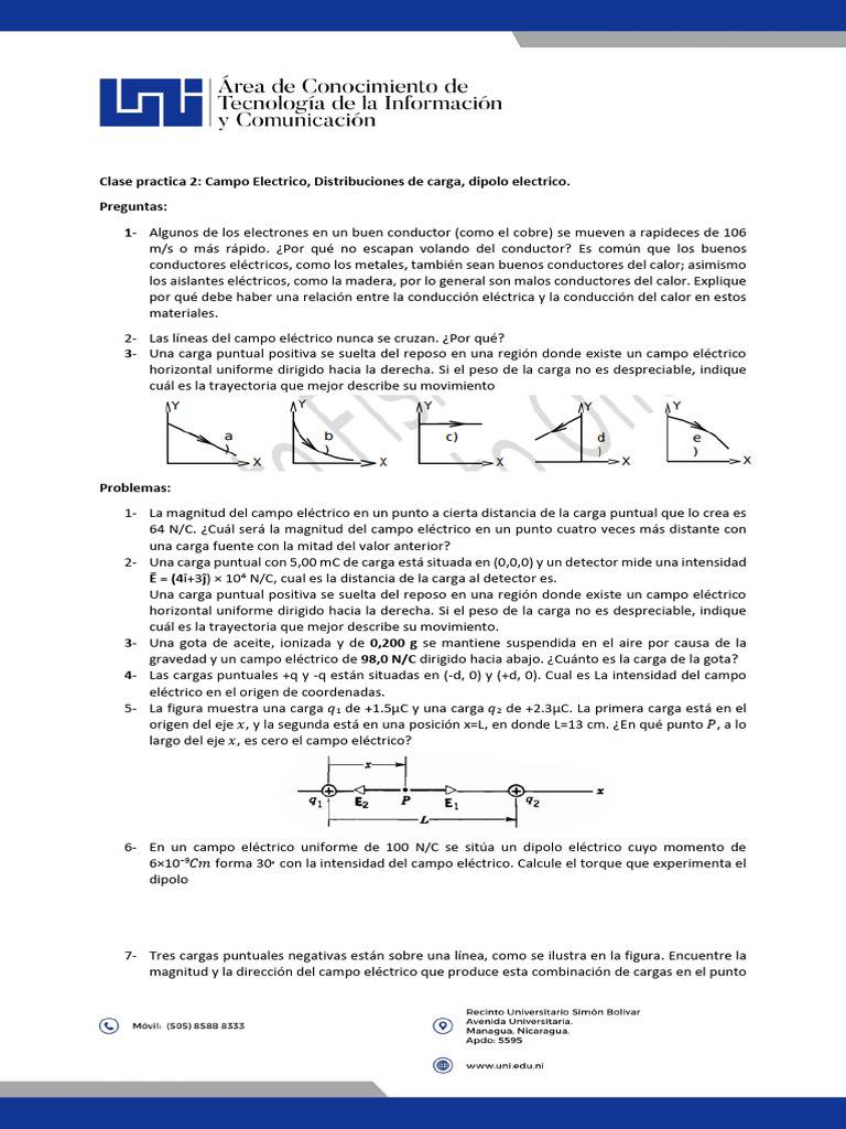 Clase Practica 2. | PDF | Dipolo | Corriente eléctrica