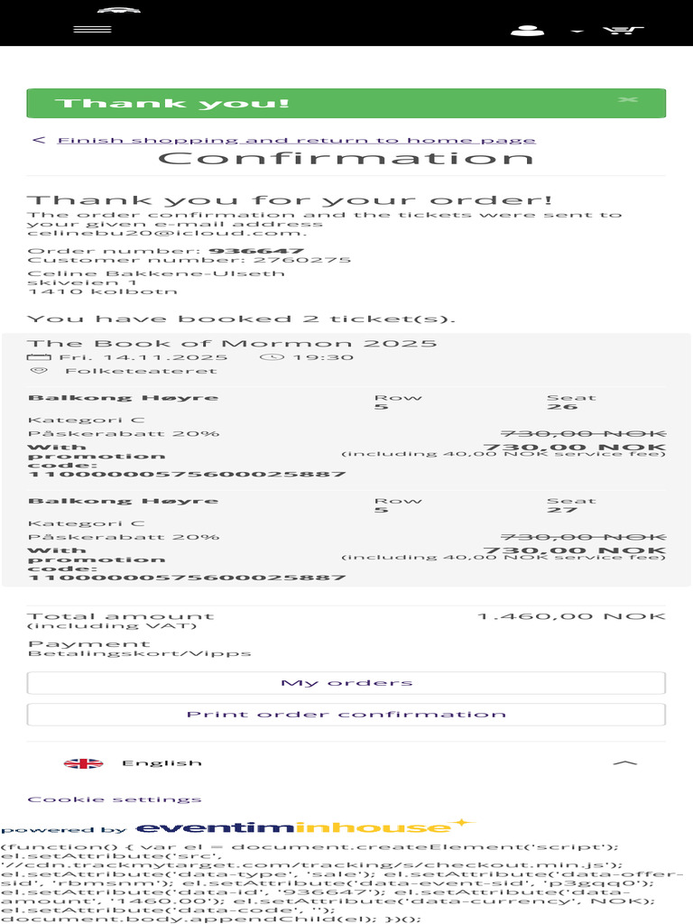 Confirmation - Online Shop | PDF