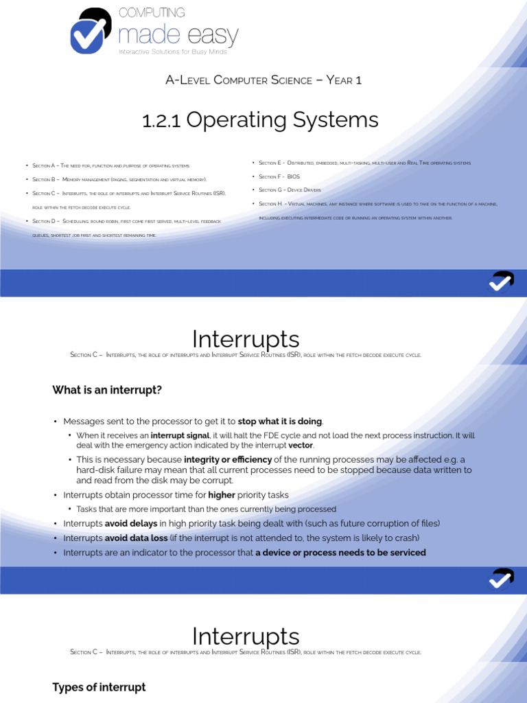 1.2.1-Operating-Systems -Interput Handling | PDF | Operating System ...