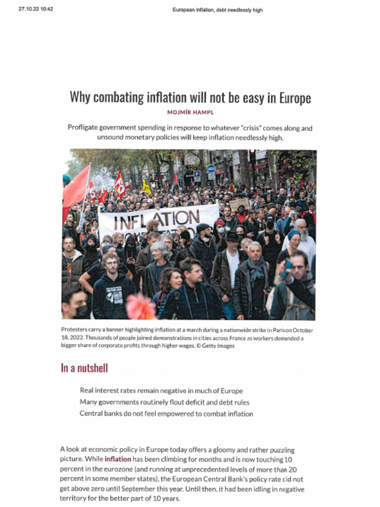 Inflation - Article | PDF