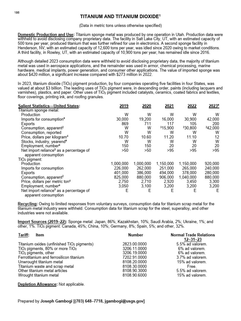 Titanium and Titanium Dioxide1 | PDF | Titanium | Titanium Dioxide