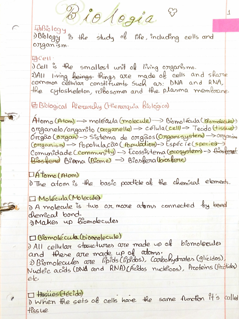 Biology Notes Class 10 Chapter 1 To Chapter 4 | PDF