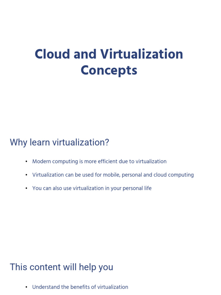 Cloud_and_Virtualization_Concepts (2) | PDF | Virtual Machine | Cloud Computing