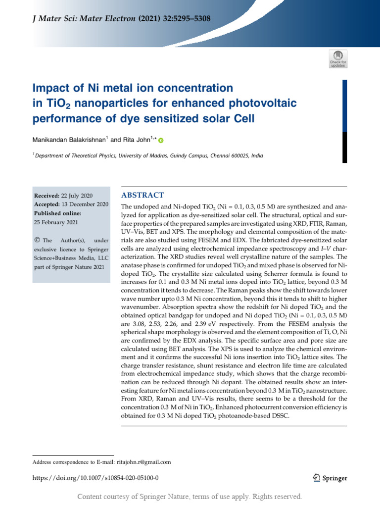 5 Impact - of - Ni - Metal - Ion - Concentration - in - TiO2 - Nanop ...