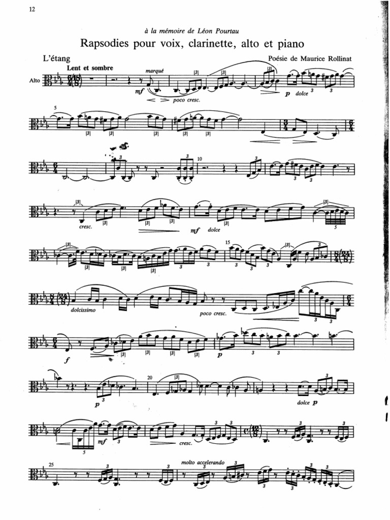 Two Rhapsodies - Viola Part | PDF