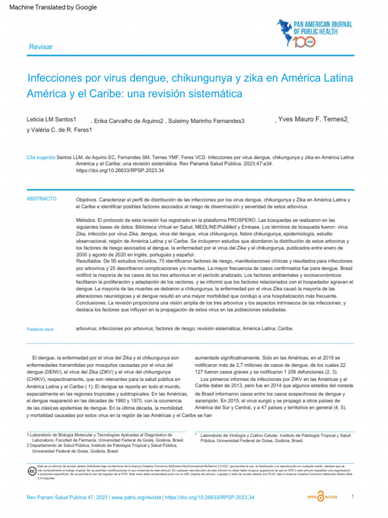 Infecciones por arbovirus en América Latina | PDF | Fiebre del zika ...