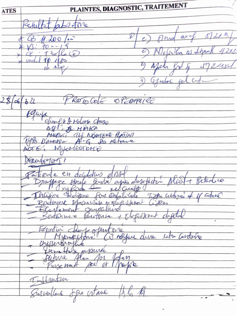 Protocole Myomectomie | PDF