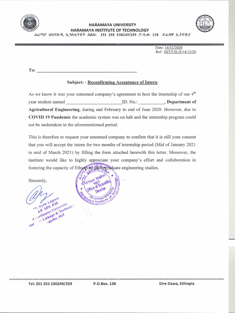 1_Letter for Reconfirmation (AgEn) | PDF