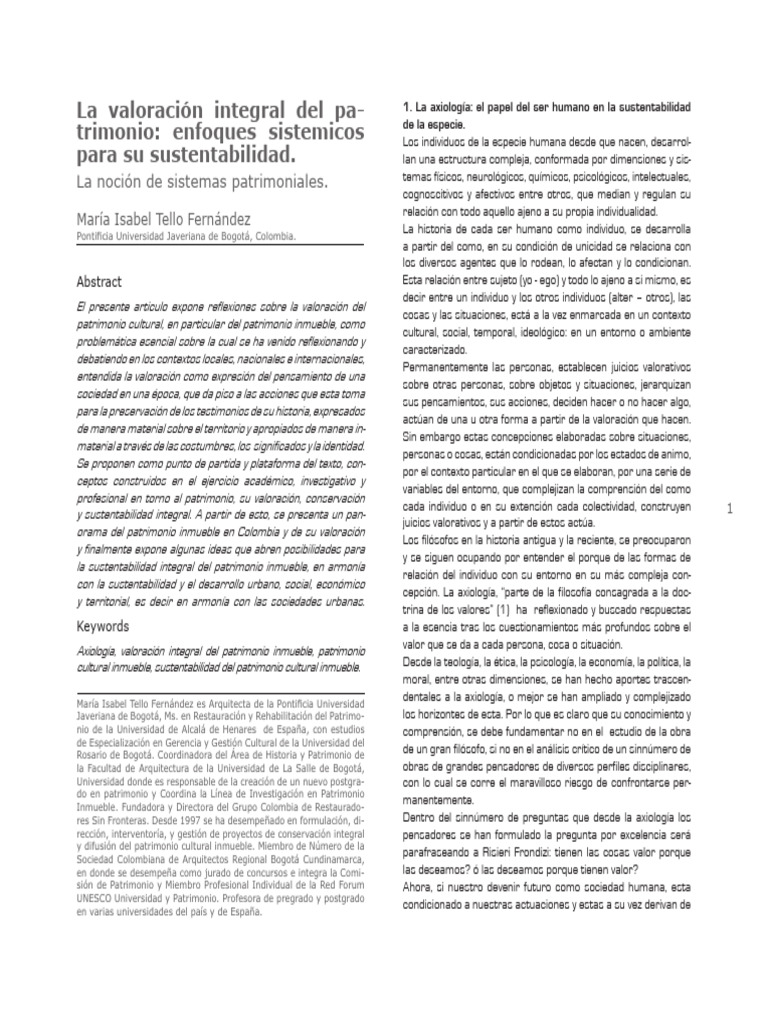Tello Maria Isabel Valoracion Integral Del Patrimonio en Libro Eurau ...