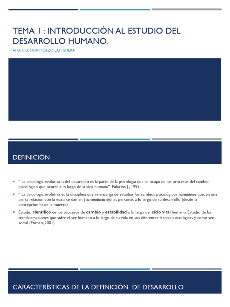 Tema1_introduccion | PDF | Sicología | Psicología del desarrollo