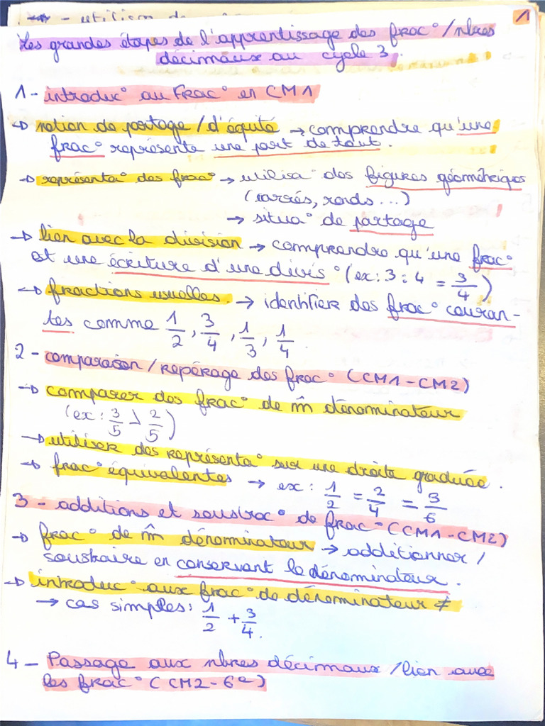 Fiche maths CC2 | PDF