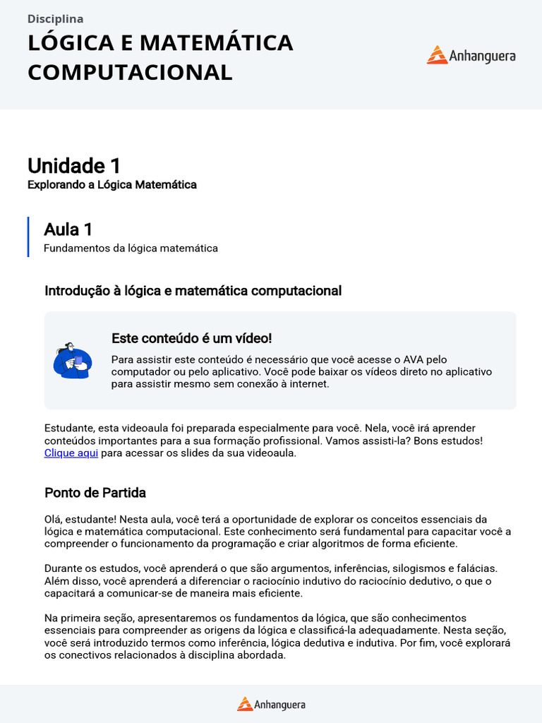 Logica e Matematica Computacional | PDF | Argumento | Raciocínio dedutivo