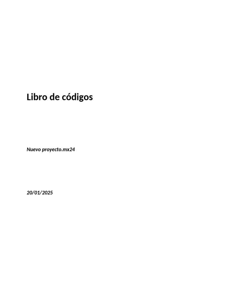 Libro de Códigos | PDF