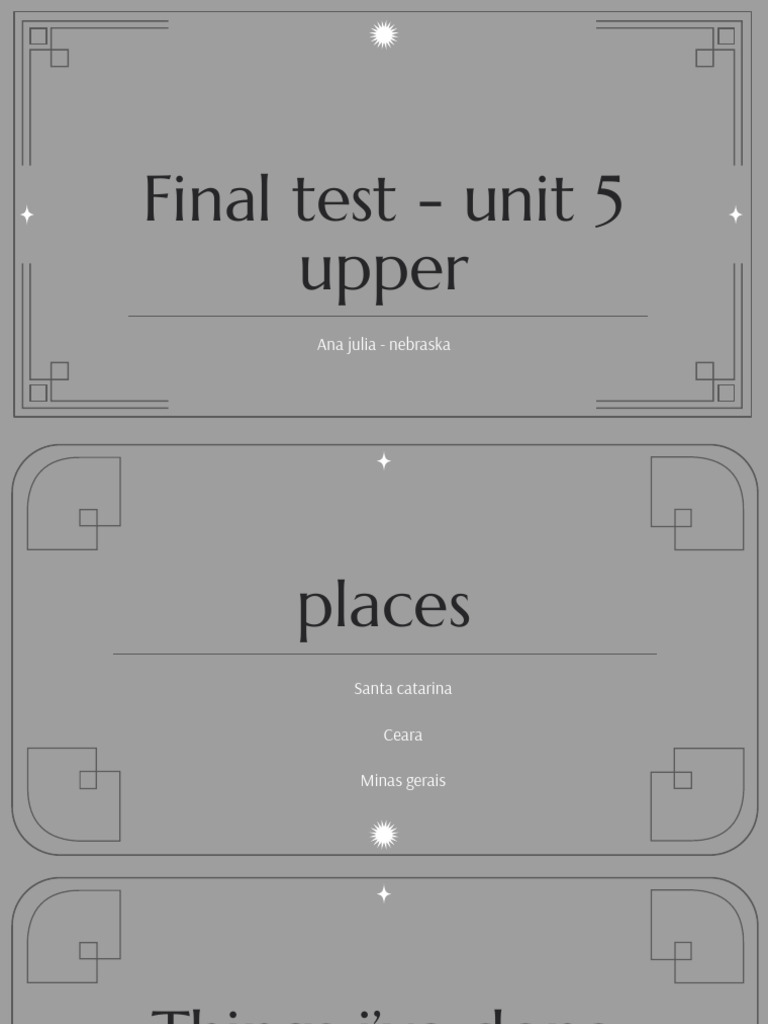 Final Test: Unit 5 Overview | PDF