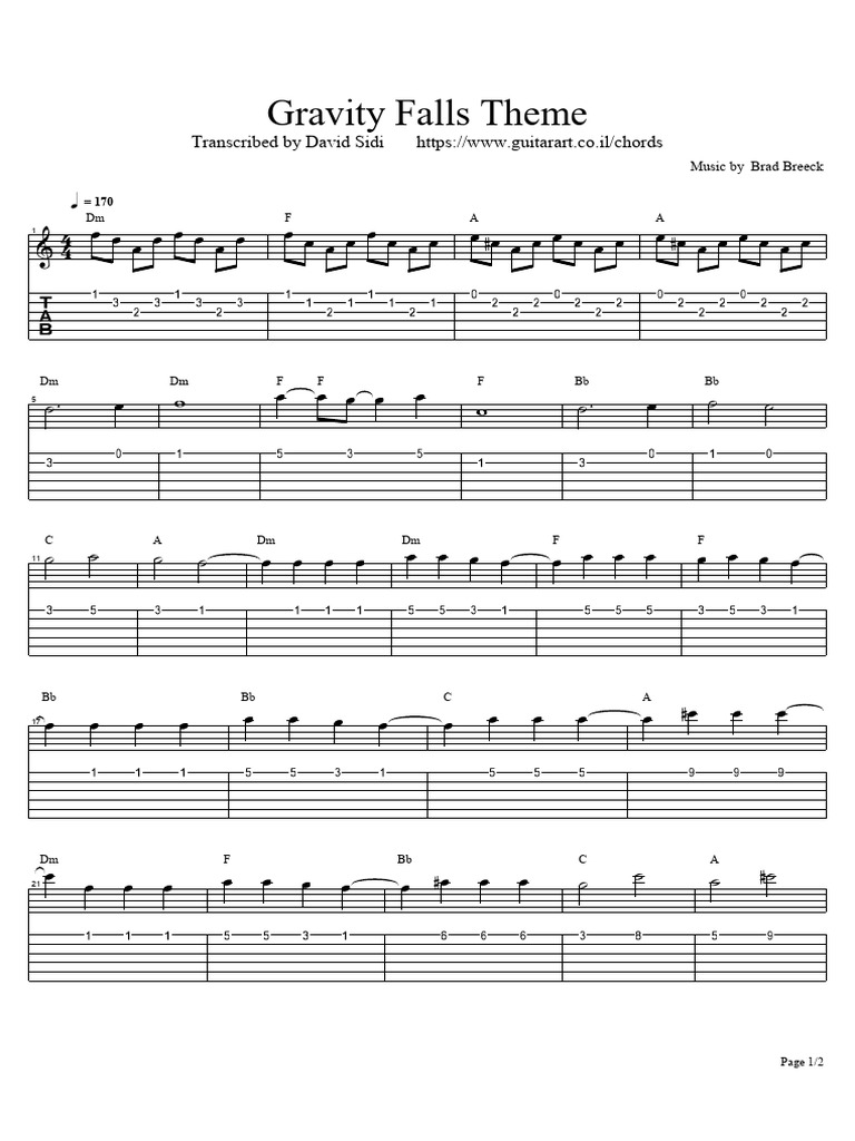 Gravity Fall Theme | PDF