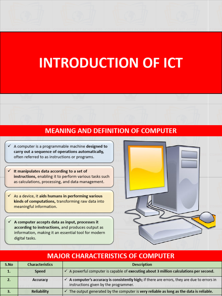 Introduction of Computer and Its Types ENGLISH | PDF | Central ...