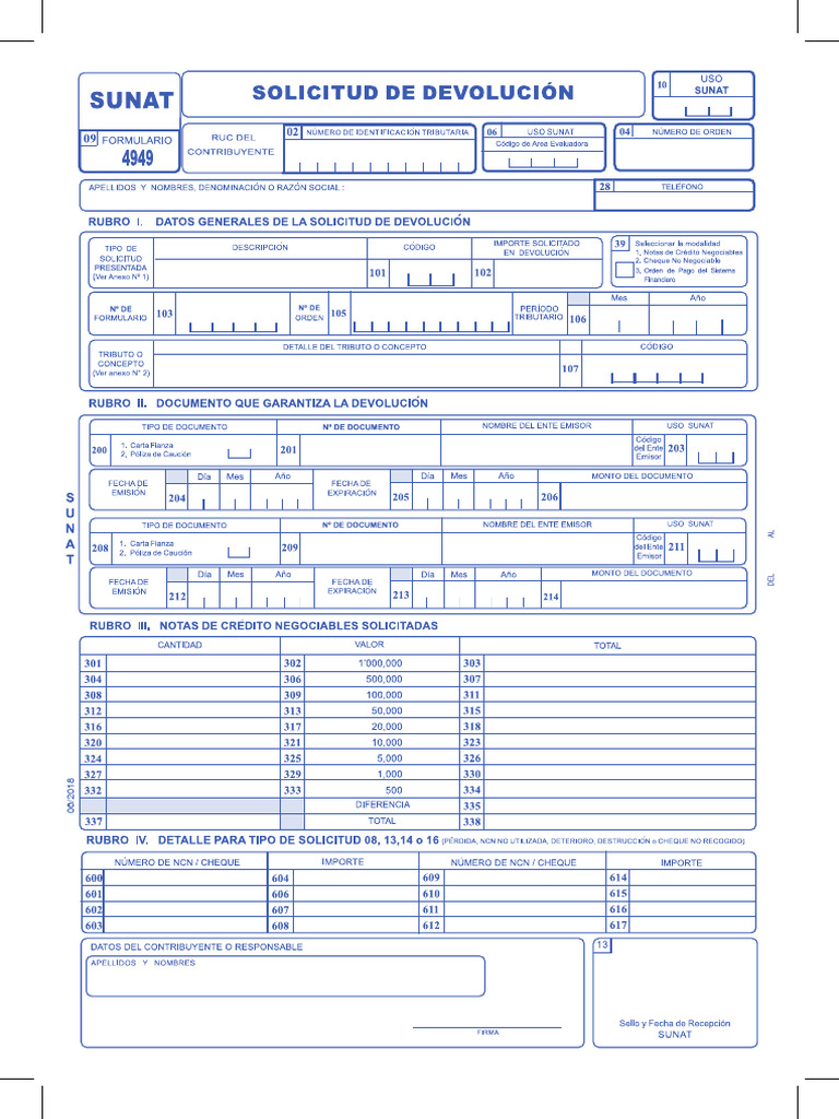 Solicitud de Devolución - Formulario #4949.pdf-1 | PDF