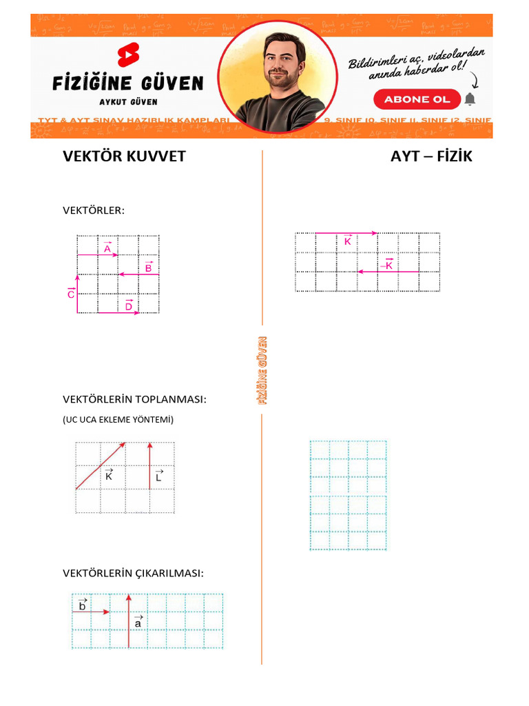 Fizik Ayt Föy 1 Vektör-Kuvvet-Denge | PDF