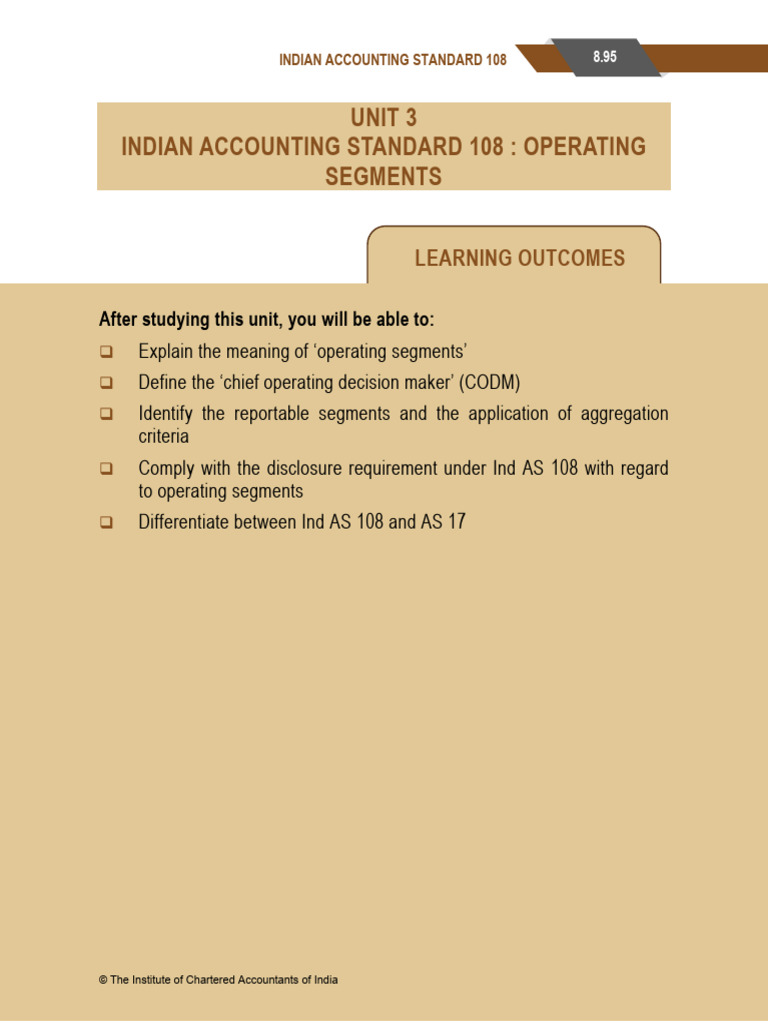 Ind As-108 Operating Segment | PDF | Expense | Income Statement