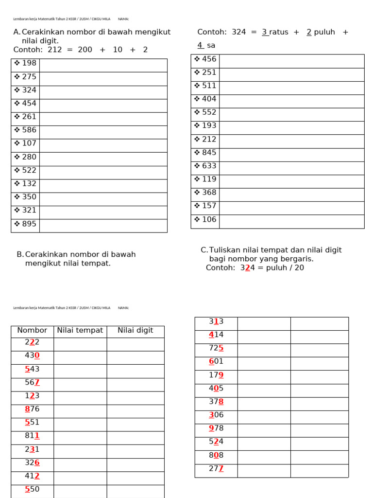 Cerakinkan Nombor | PDF