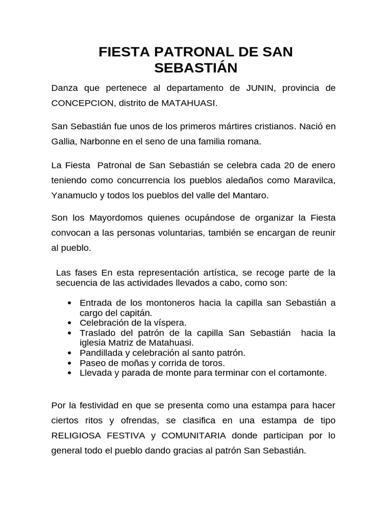 Fiesta de San Sebastian | PDF