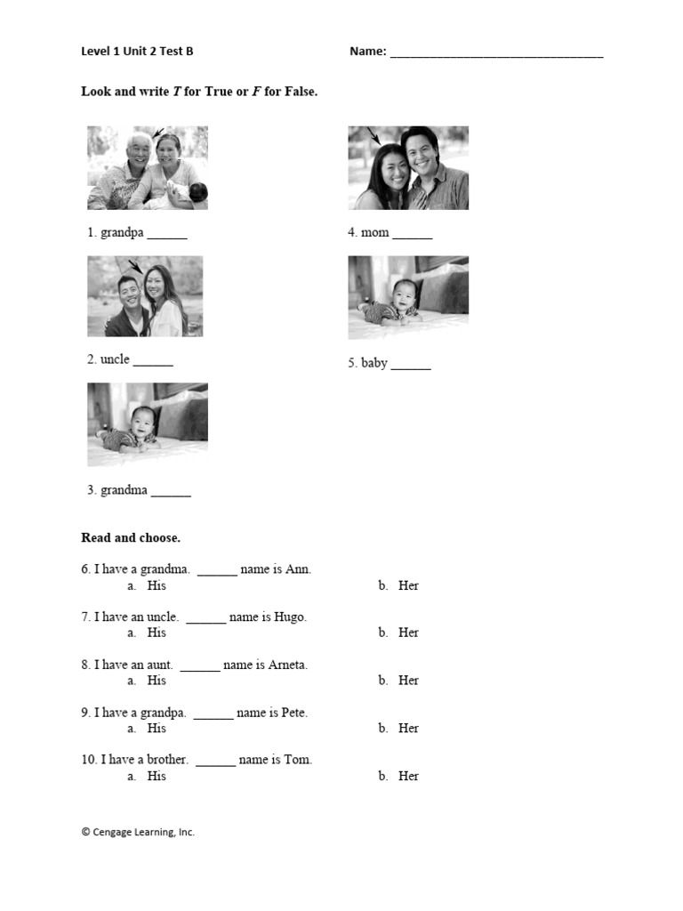 Imagine l1 Unit2 Testb | PDF