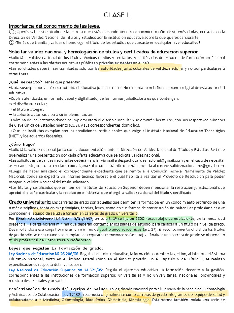 Clases 1, 2 , 4 | PDF | Terapia física | Titulo academico