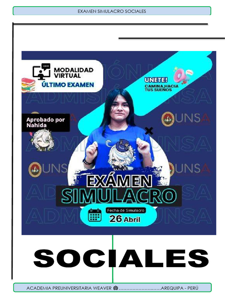 SOCIALES SIMULACRO (26 de Abril) | PDF | Falacia | Imperio Inca