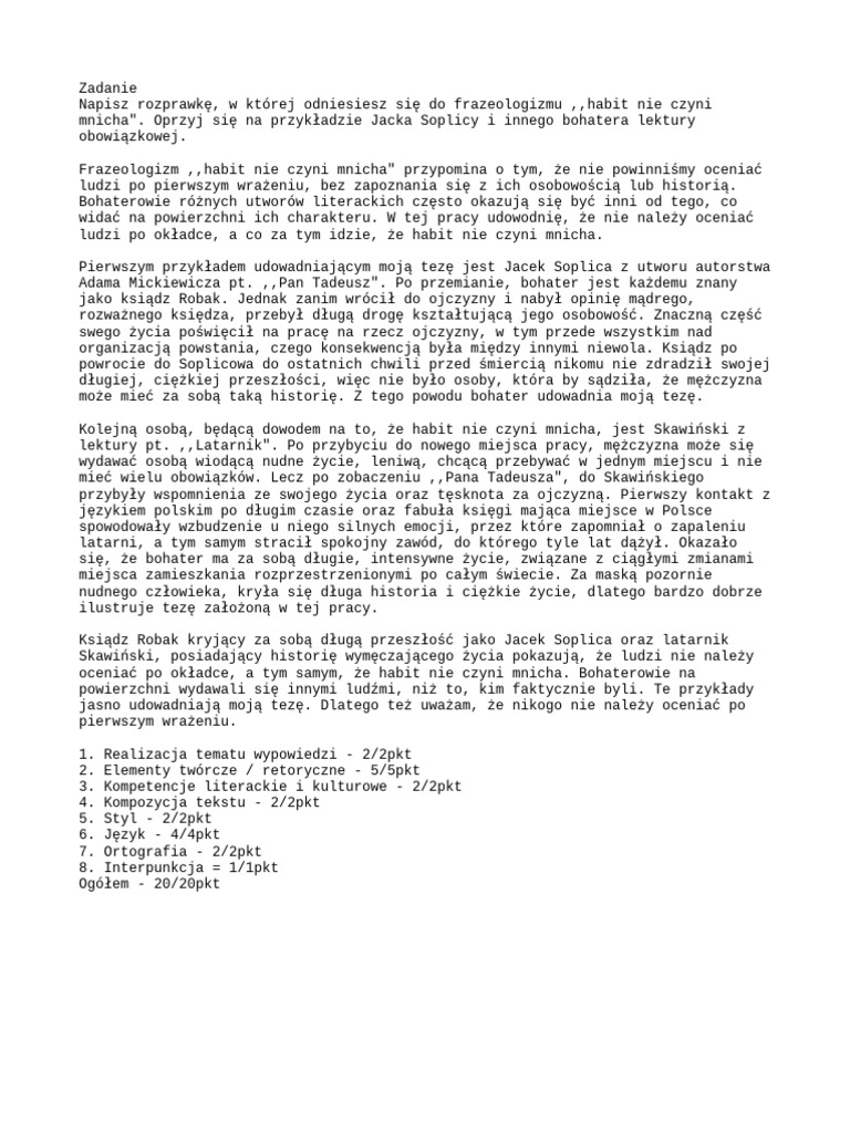 Habit Nie Czyni Mnicha | PDF