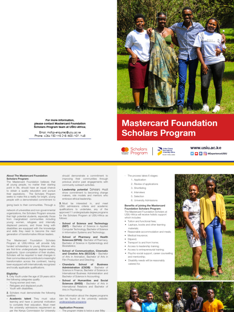 F7bba869 Mastercard Foundation Scholars Progr | PDF | University
