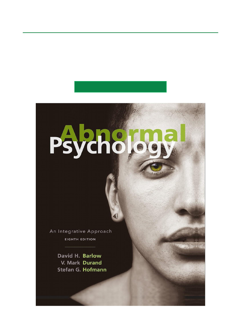 Abnormal Psychology An Integrative Approach, 8th Edition Official Ebook ...
