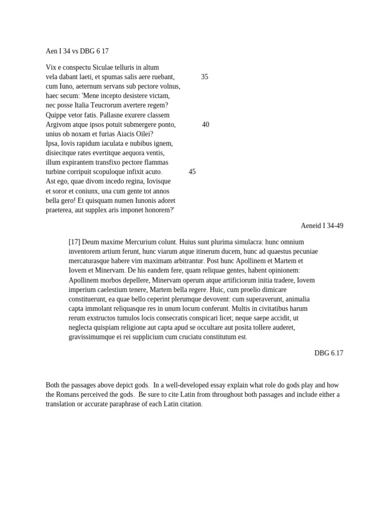 Aeneid 1 - 34 Vs DBG 6 - 17 | PDF
