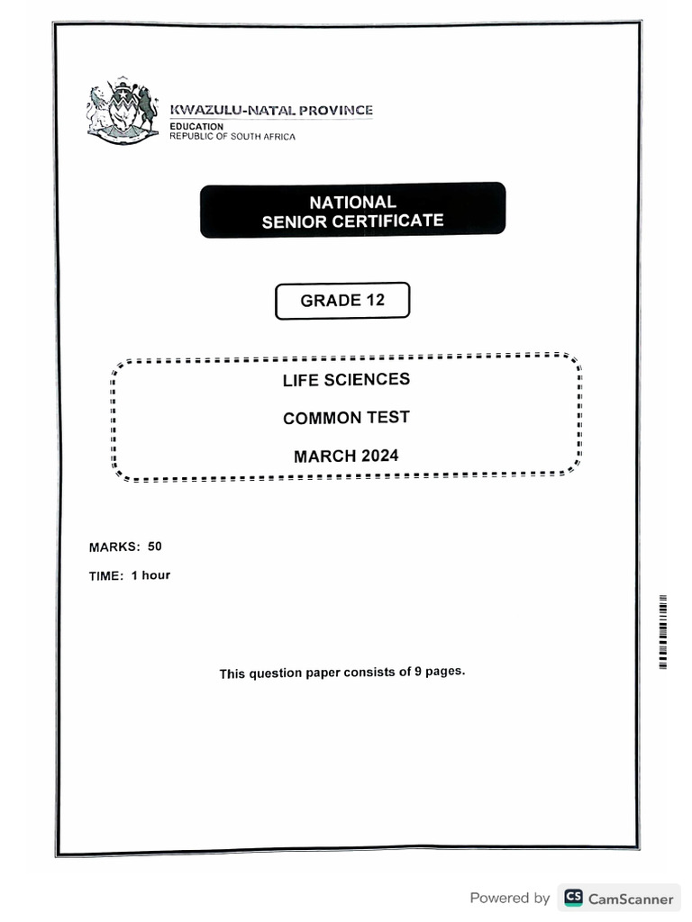 LFSC MARCH COMMON TESTt | PDF