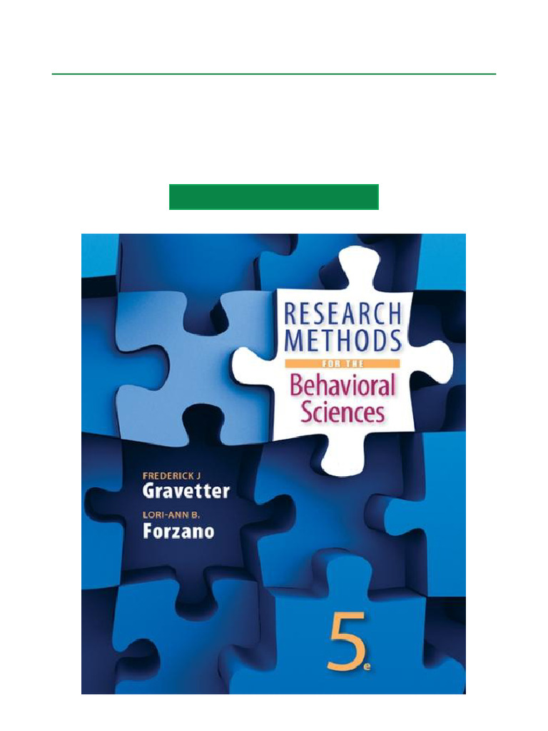 Research Methods for Behavioral Sciences | PDF | Sampling (Statistics) | Validity (Statistics)