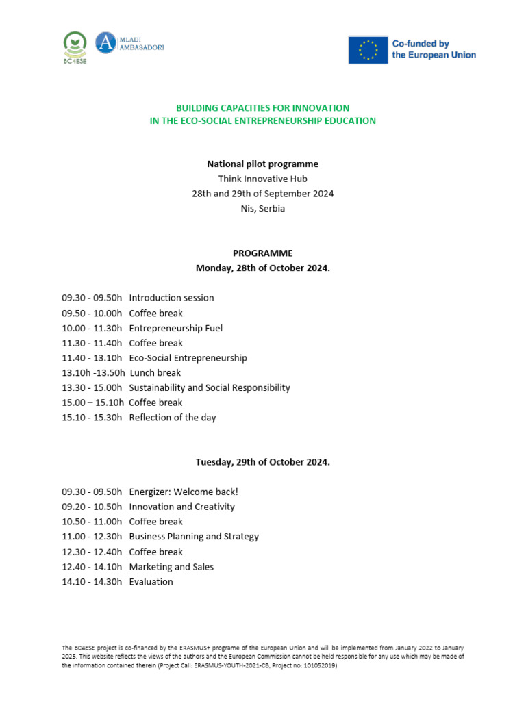 Agenda National Pilot Programme! | PDF