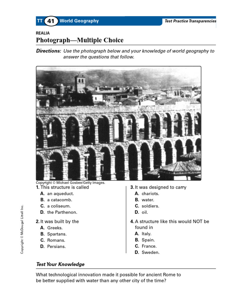Photograph-Multiple Choice: Directions | PDF