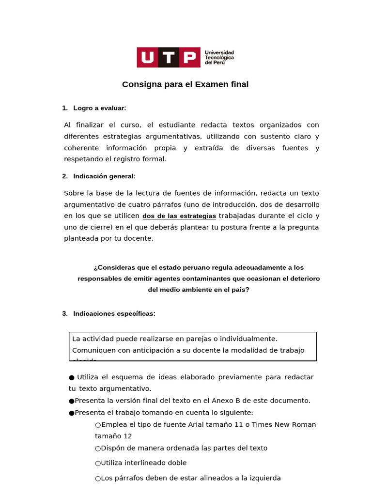 1 - Consigna - PR - Examen Final - Fin | PDF | Contaminación | Puntuación