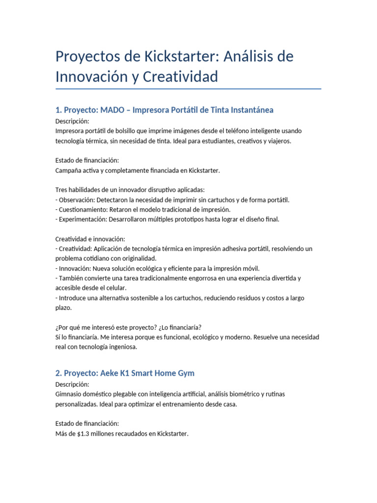 Proyectos Kickstarter Completo | PDF | Inteligencia artificial | Inteligencia (IA) y semántica