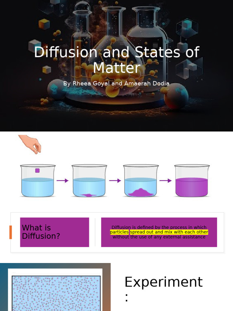 CHEMISTRY - Diffusion and States of Matter Ppt2 | PDF | Diffusion | Liquids