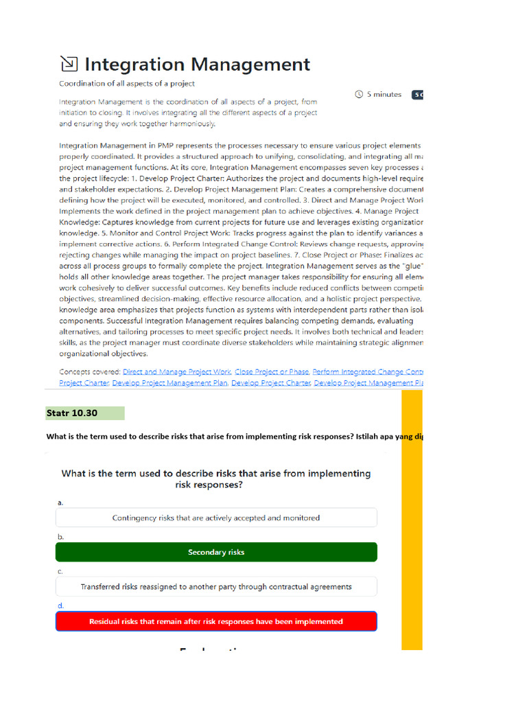 Contoh PMP Exam Practise Scope Management | PDF