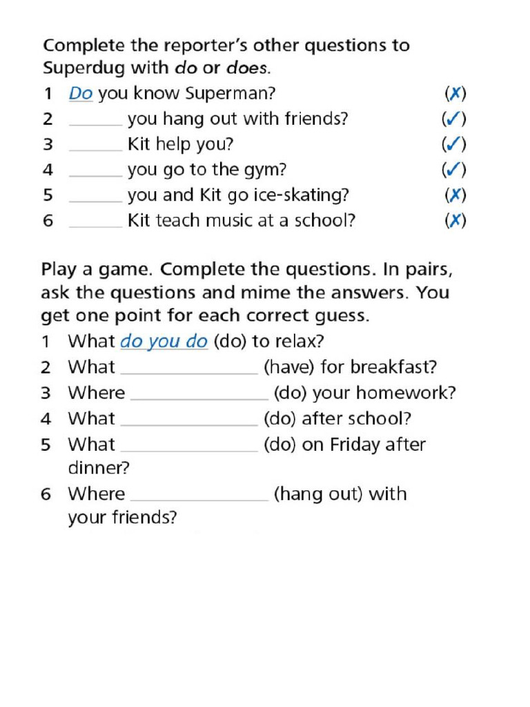 Present Simple Practice | PDF