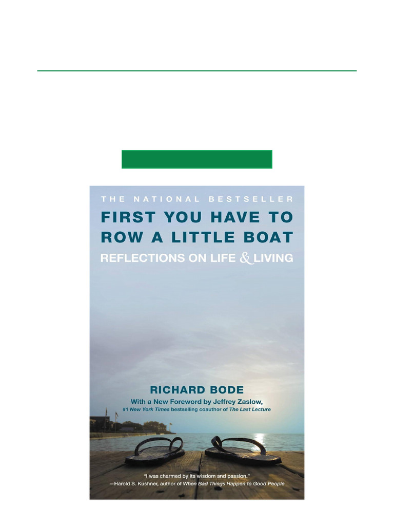 First You Have To Row A Little Boat Reflections On Life & Living ...