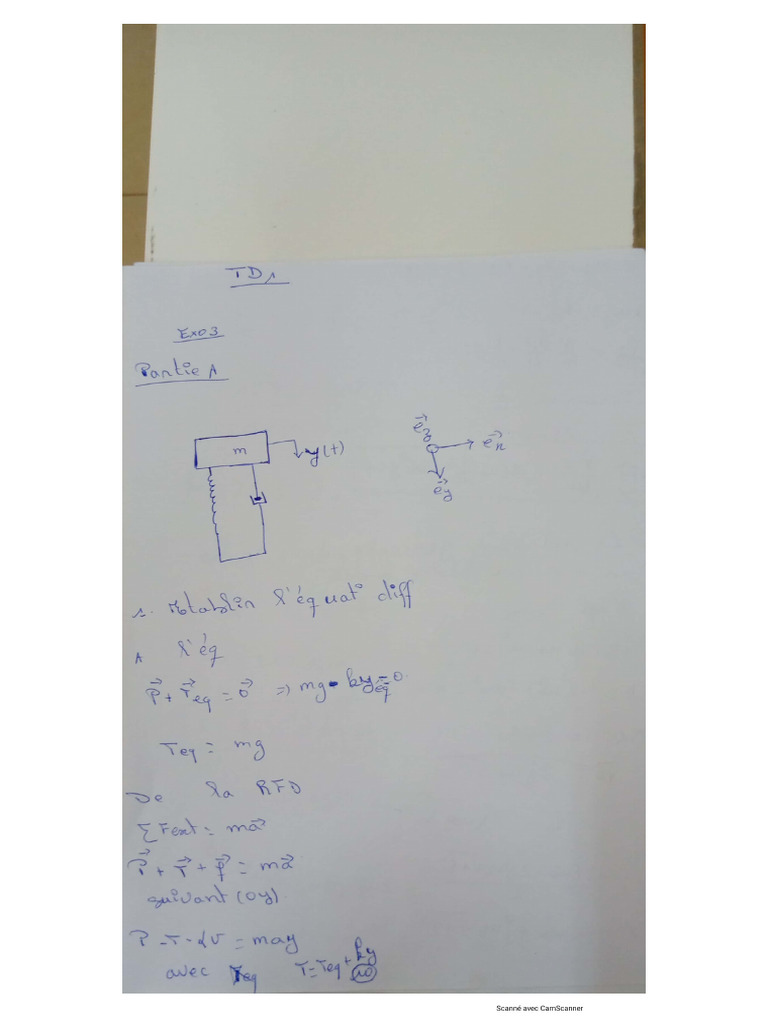 correction TD 1_2 meca physique | PDF