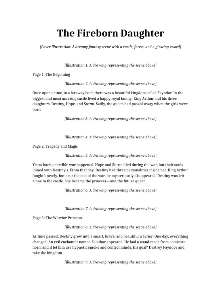 The Fireborn Daughter Storybook Updated | PDF