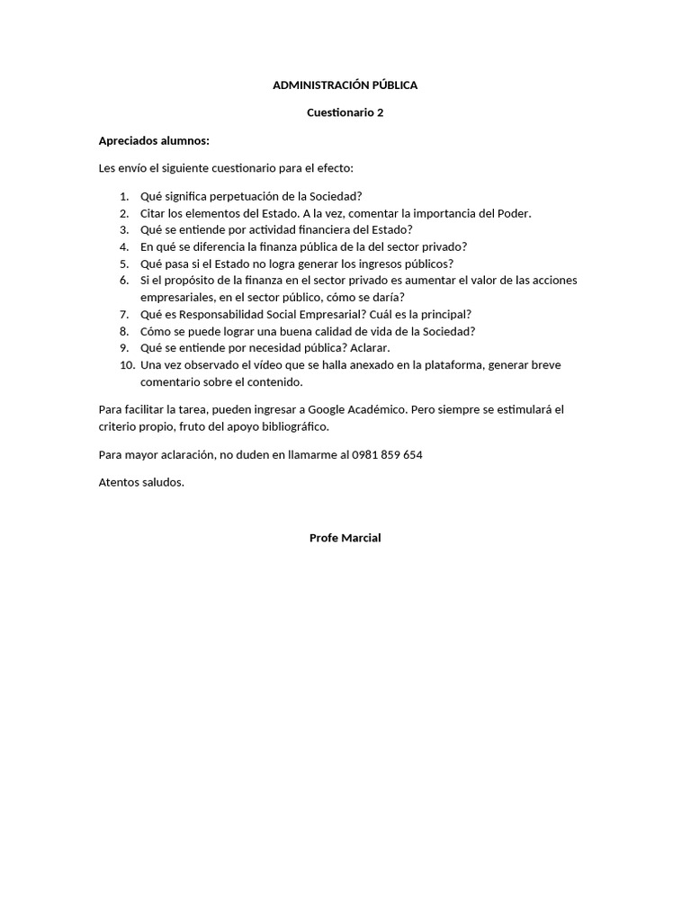 AD. PÚBL. Cuest.2 | PDF