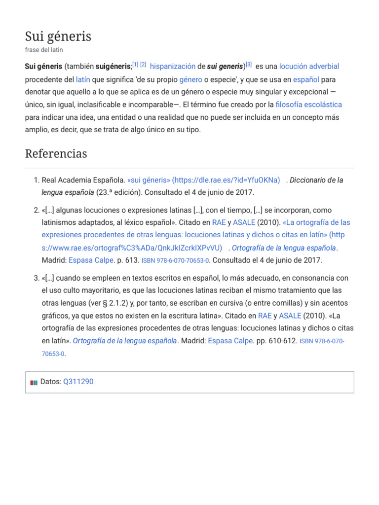 Sui Géneris - Wikipedia, La Enciclopedia Libre | PDF