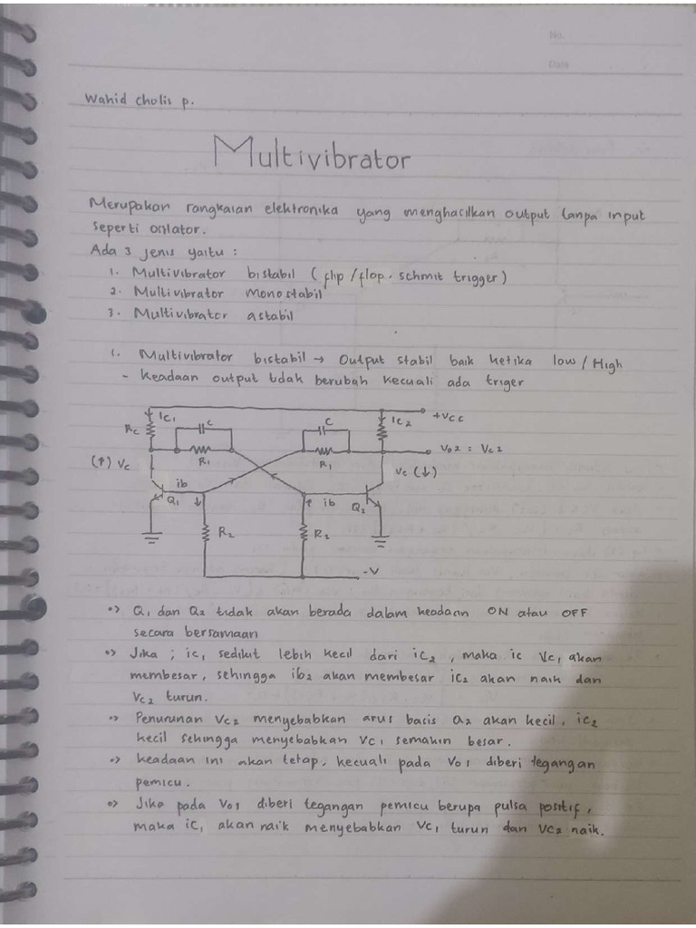 Resume Multivibrator | PDF